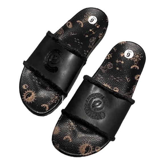Johnny Was | Shoes | Johnny Was Calme Slides Sandals In Black Astrology ...